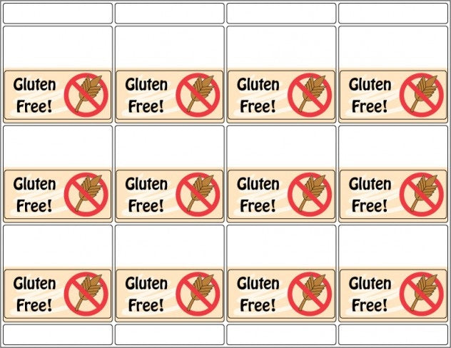 Gluten Free Labels -600 pieces — screengemsinc
