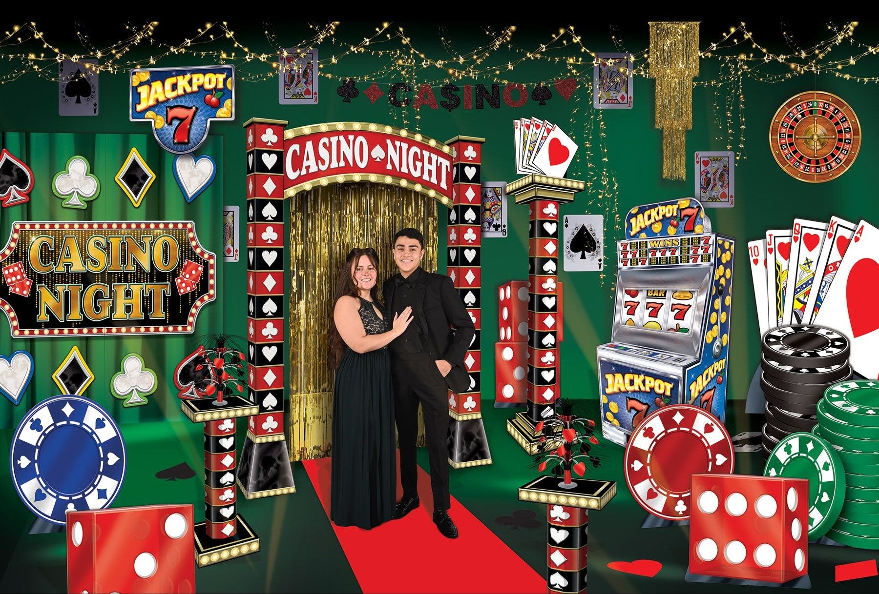 Casino Night Decor Display Prop Kit- 40 pieces — screengemsinc