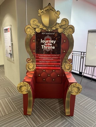 7' Tall Red Throne Display & Photo Props- 4 units — screengemsinc