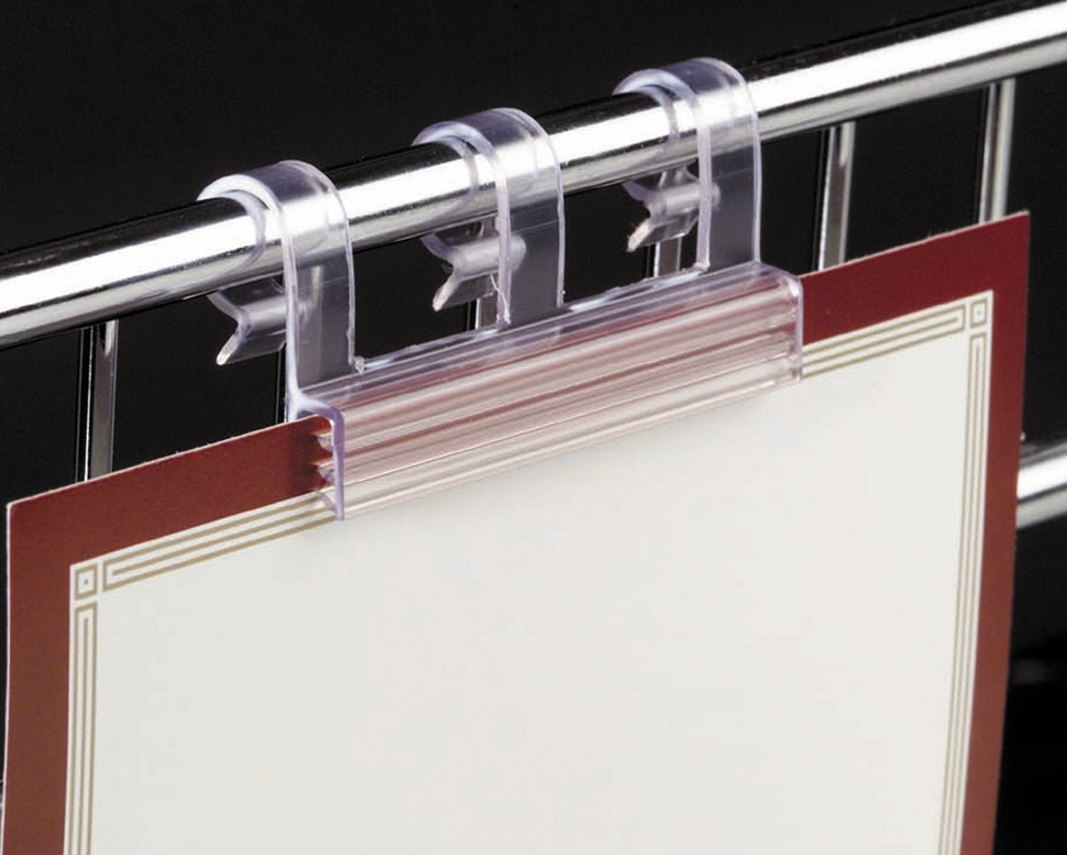 Clip-on Sign Holders for Wire Fixtures- 100 pieces — screengemsinc