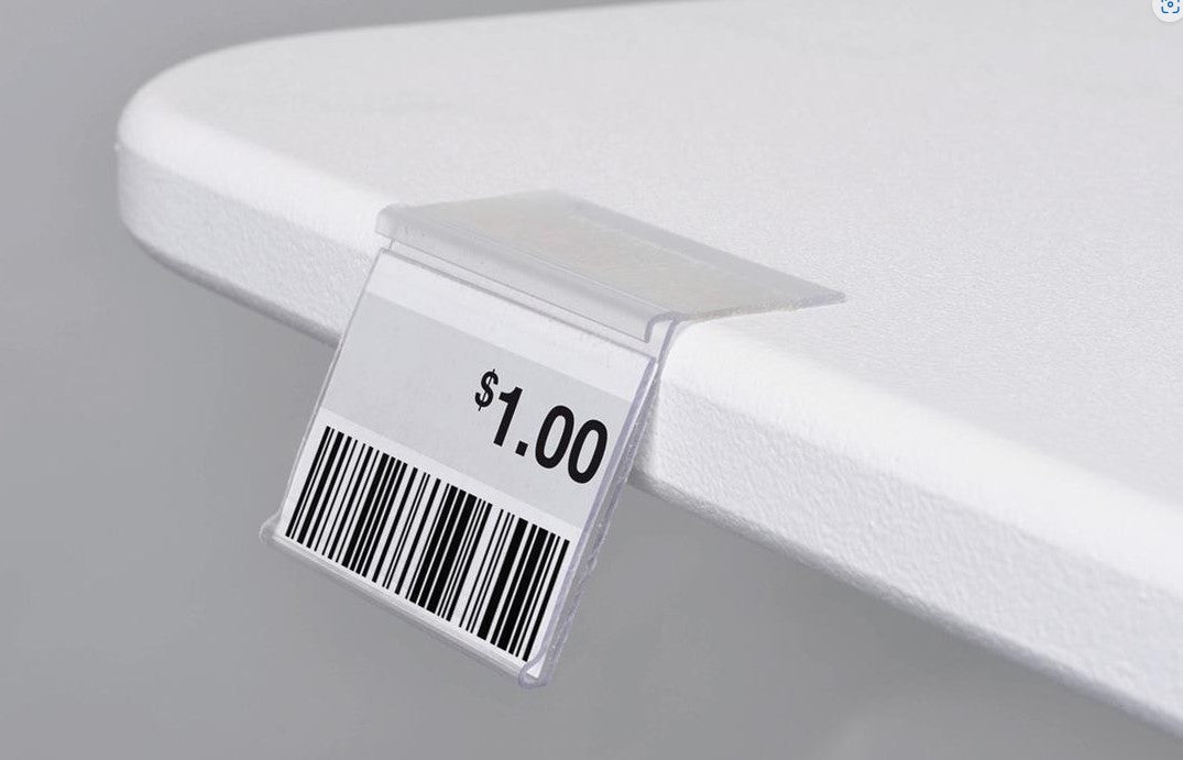 Stick-on Data Strip Price Tag Label Holders 2"- 100 pieces — screengemsinc