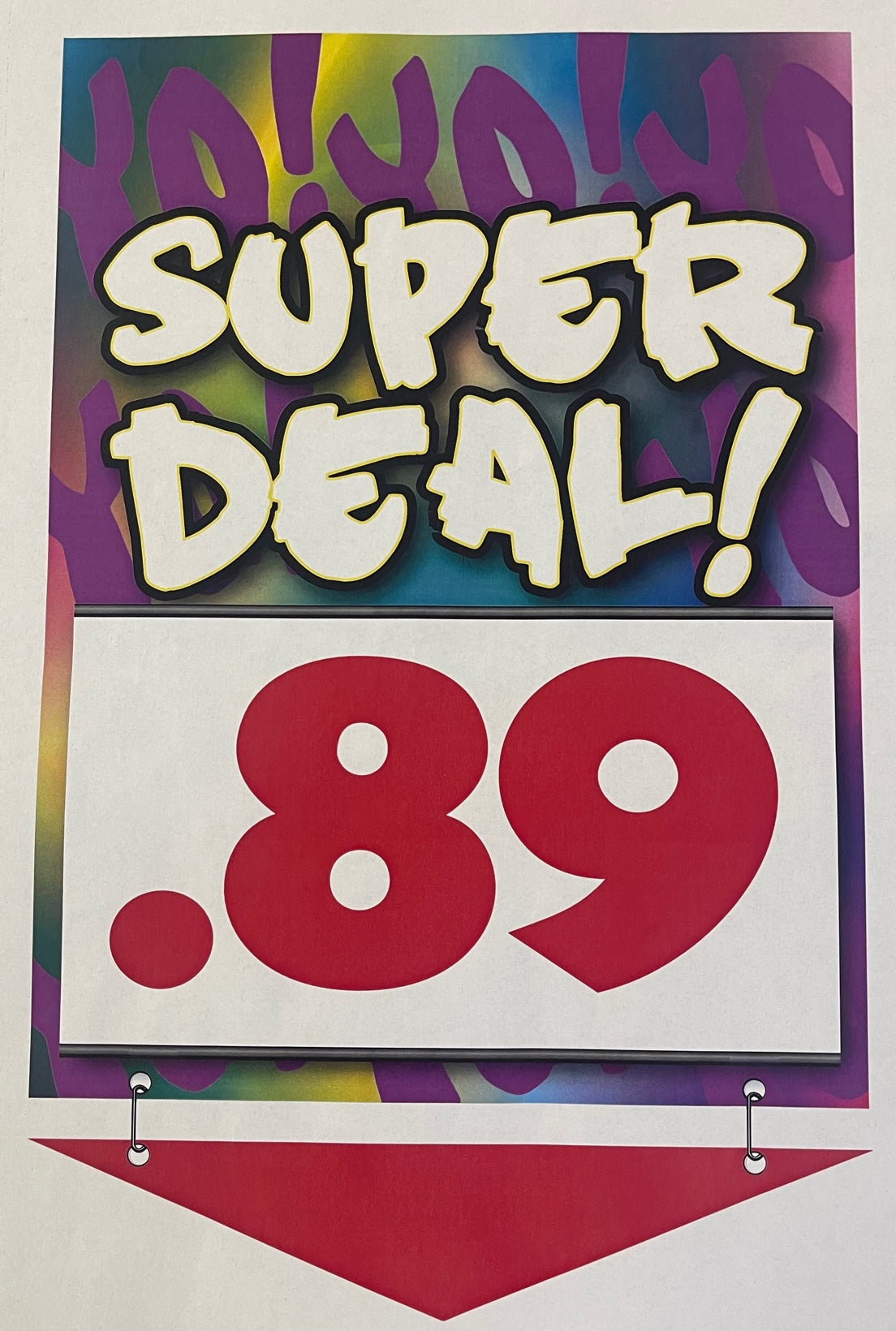 Custom Printed Super Deal Gondola End Cap Hanging Sign Ceiling Dangler ...