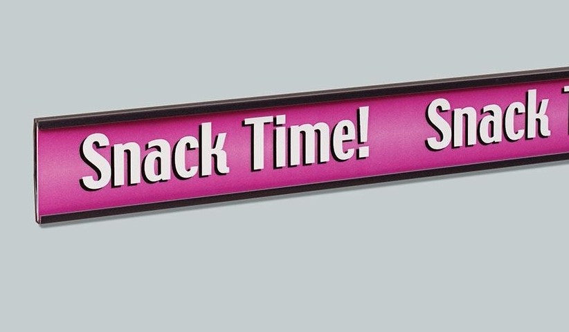 Black C-Channels with Adhesive Back- 48"w x 1.25" H — screengemsinc