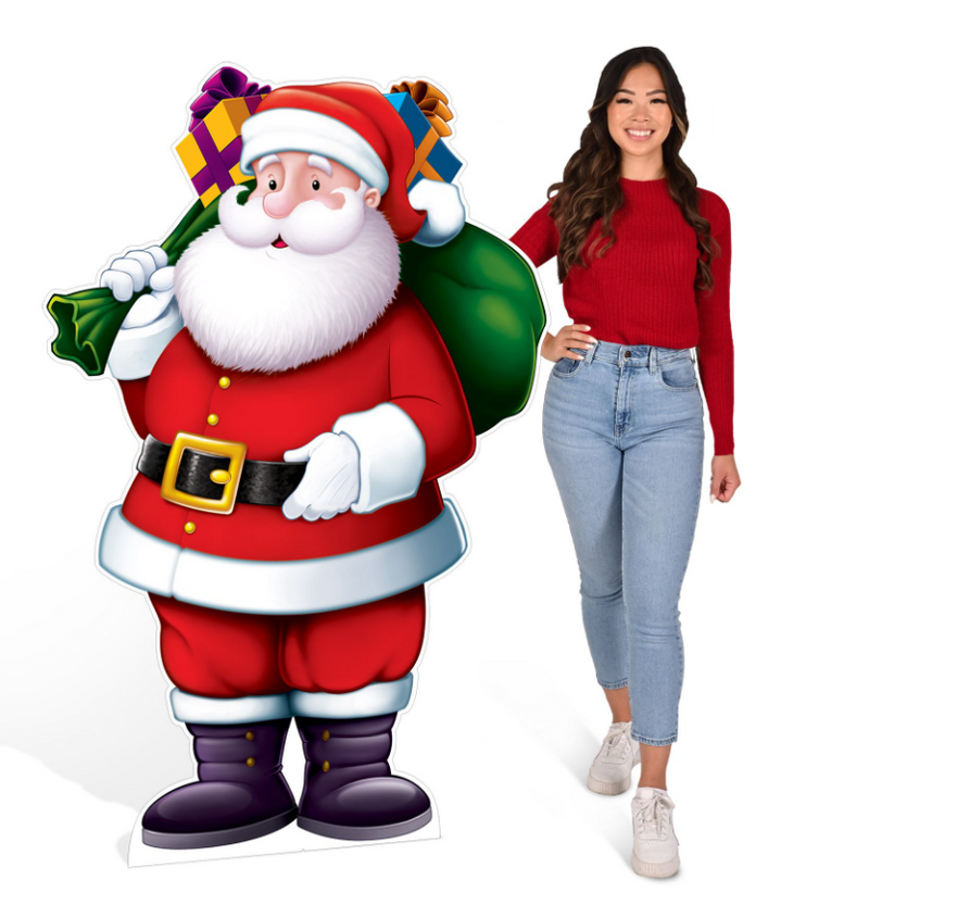 Christmas Santa Claus Display Prop Standees- 2 pieces — screengemsinc