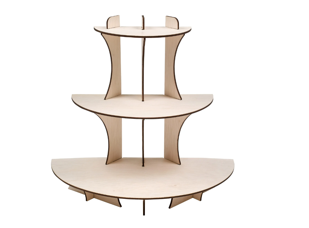 Wooden 3 Tier Table/Counter Display Stand — screengemsinc