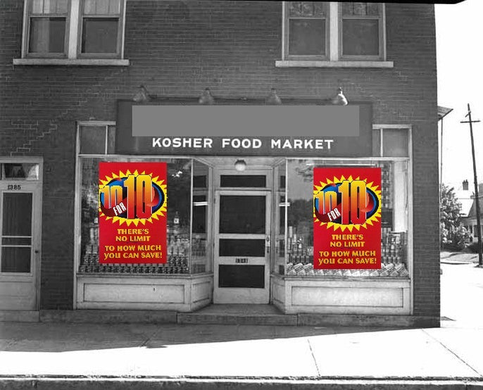 Window Signs Posters Supermarket & Food Stores — screengemsinc