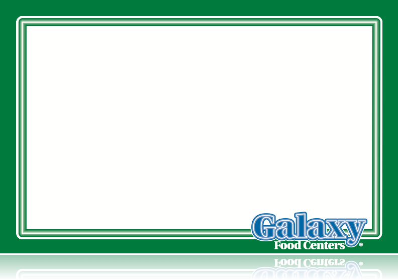 Galaxy Food Centers Green Laser Compatible Shelf Signs-11"W x 7"H -100 ...