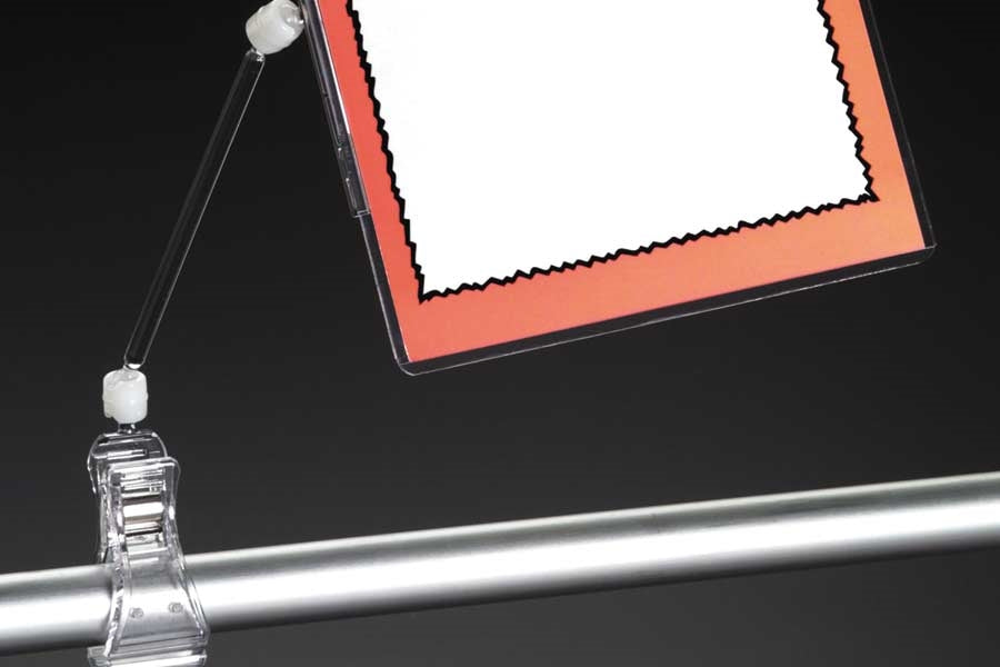 Clip-On Sign Holders Long Stem with Sign Protector- 5 pieces ...