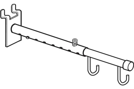 Telescopic Aisle Invader Peg Board Sign Holder w/ Adjustable Hooks ...