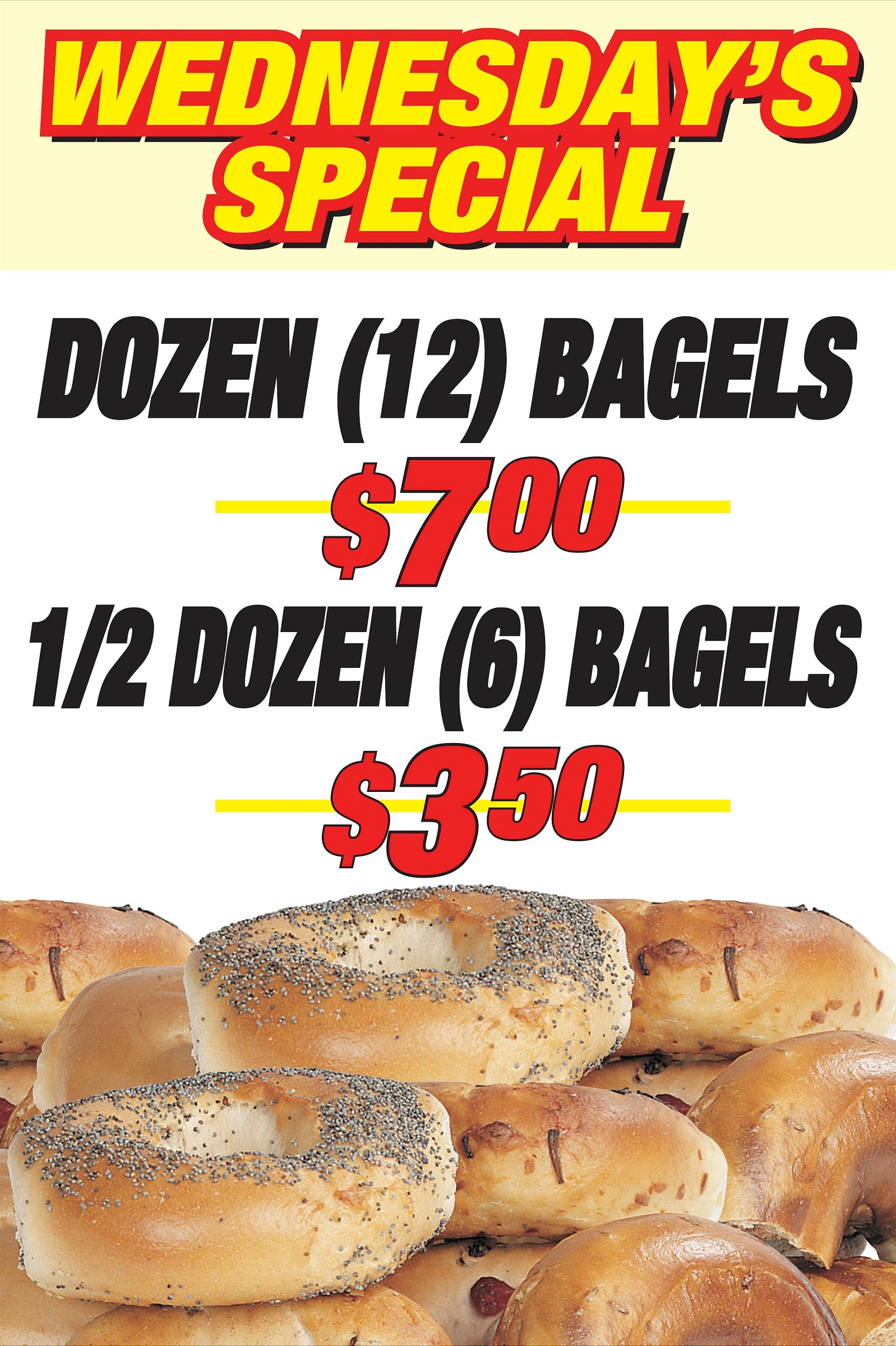 Bagel Specials Bag Stuffers-Handouts Flyers -500 pieces — screengemsinc