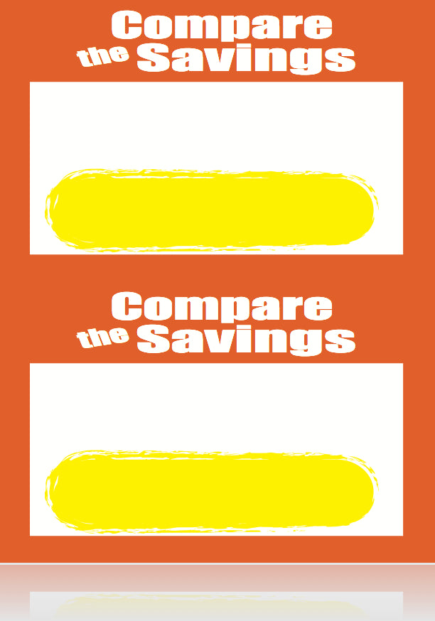 Compare The Savings Shelf Signs 2UP Laser Compatible Price Cards ...