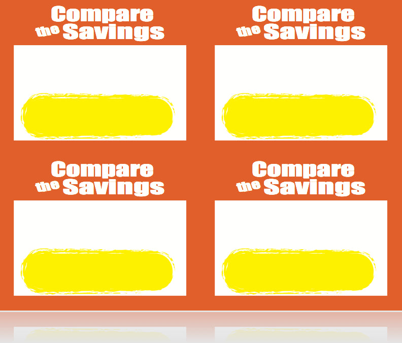 Compare the Savings Shelf Signs Price Cards-4 UP Laser Compatible -400 ...
