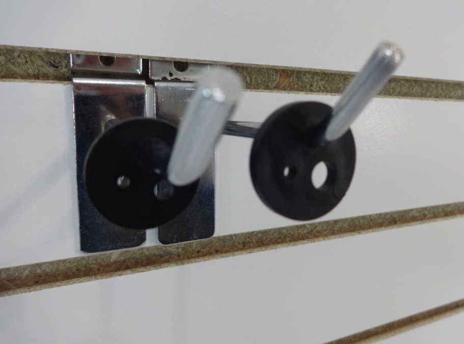 Peg Hook Product Stop Inventory Control-Black 250 pieces — screengemsinc