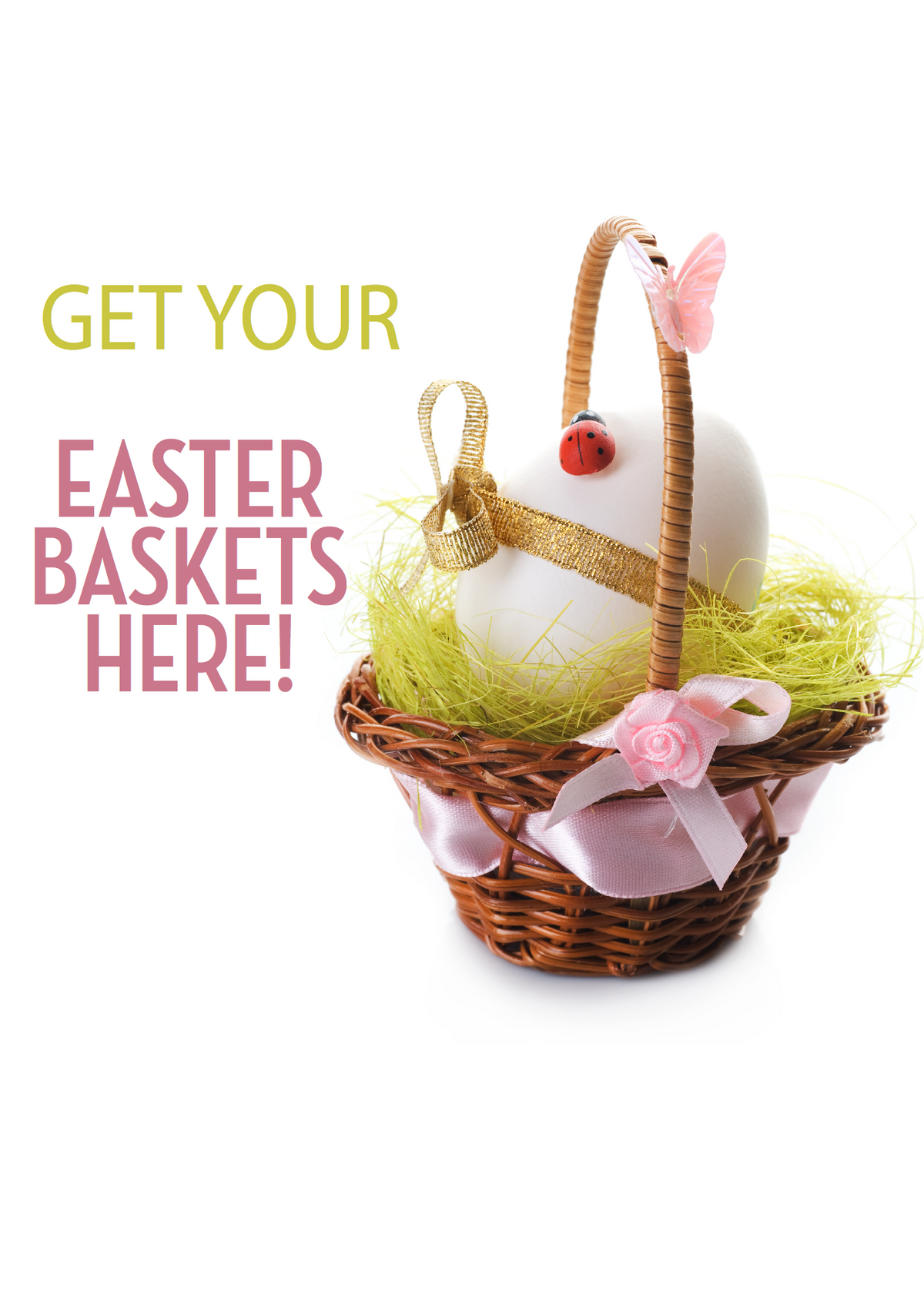Easter Baskets Countertop Easel Sign — screengemsinc