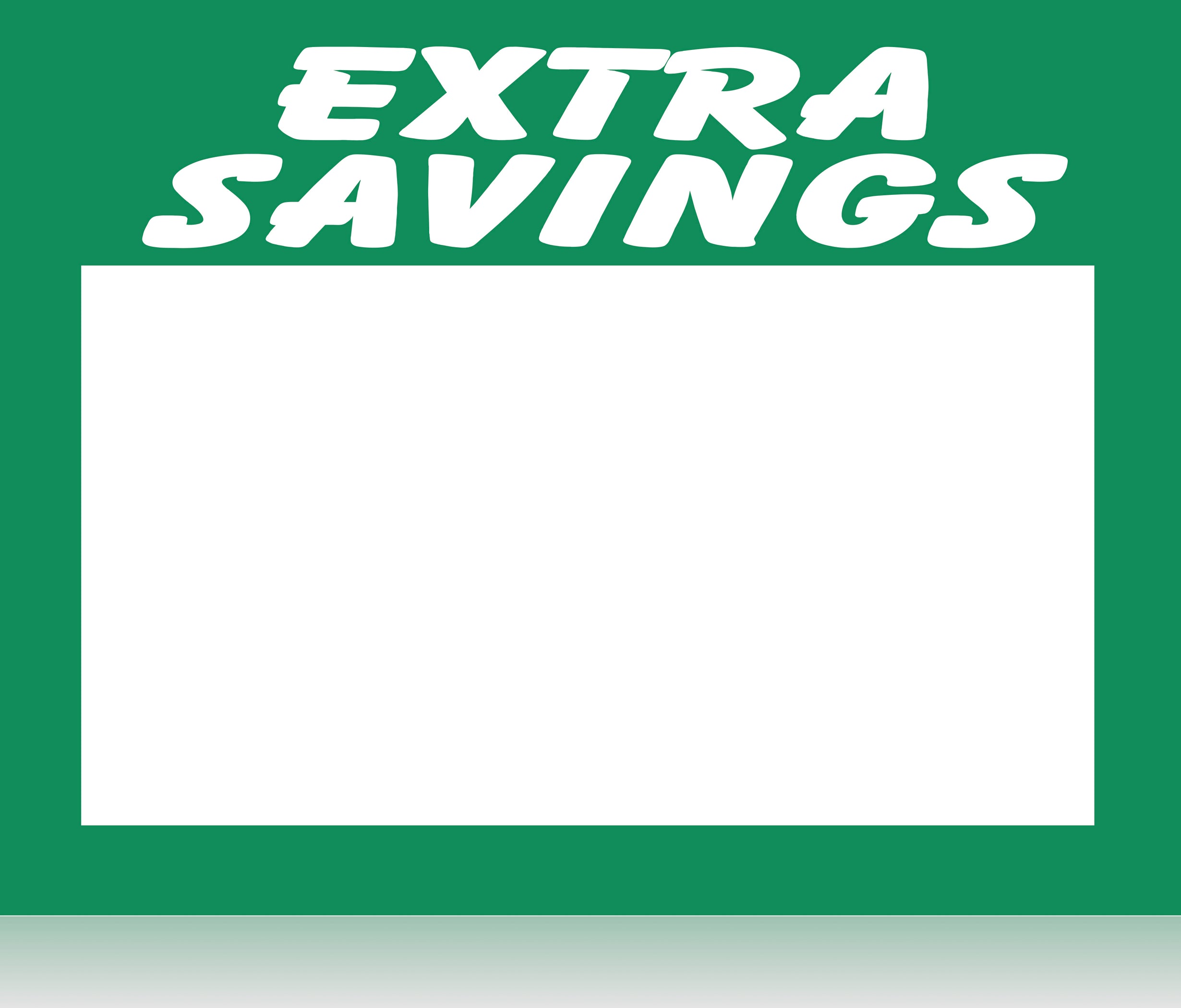 Extra Savings Shelf Signs-1UP Laser Compatible 11"W x 8.5"H-100 signs ...