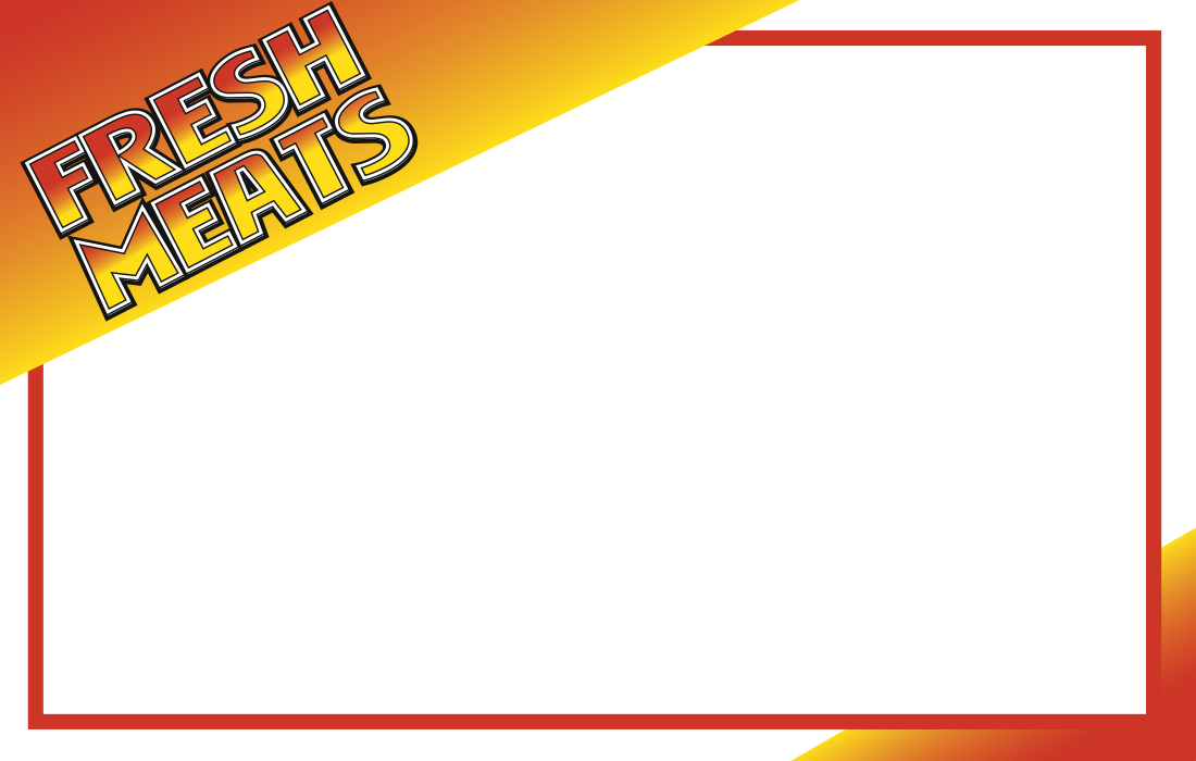 Fresh Meats Shelf Signs-Laser Compatible-11"W x 8.5" H -100 signs ...