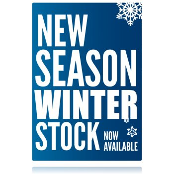 New Season Winter Stock Standard Poster -Floor Stand Sign for Retail ...