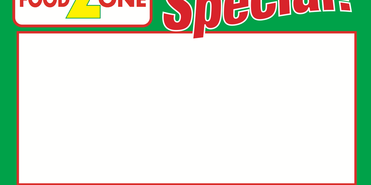 Food Zone Supermarket Shelf Signs-Price Cards -Green-11" W x 7" H -100 ...