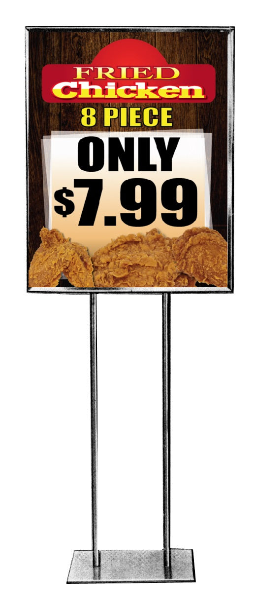 Fried Chicken Floor Stand Stanchion Sign — screengemsinc