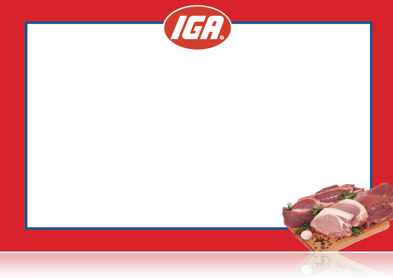 IGA Shelf Signs- Meat Department Laser Price Cards-11"W x 7"H -100 sig ...