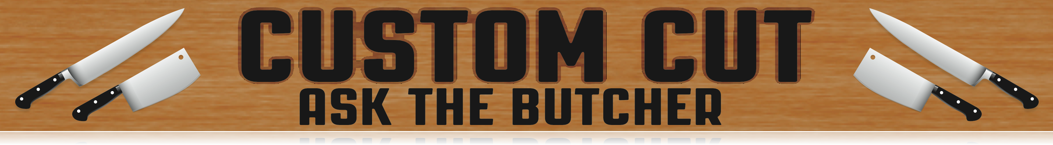 Custom Cut Meats Hanging Sign — screengemsinc