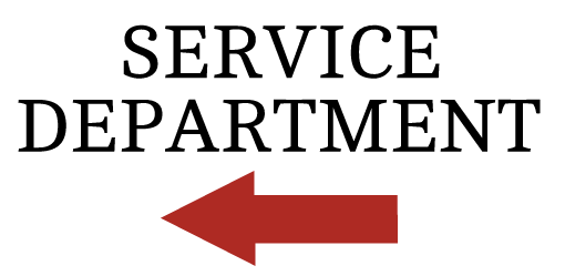 Service Department Hanging Signs -28" W x 22" L — screengemsinc