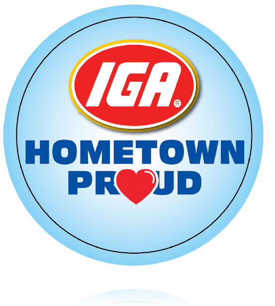 IGA Hometown Proud Employee Buttons - 3" round -100 buttons — screengemsinc