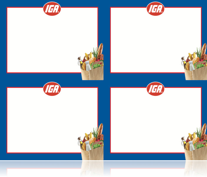 IGAShelf Signs-Grocery Department Laser Compatible Shelf Signs- 4 up ...