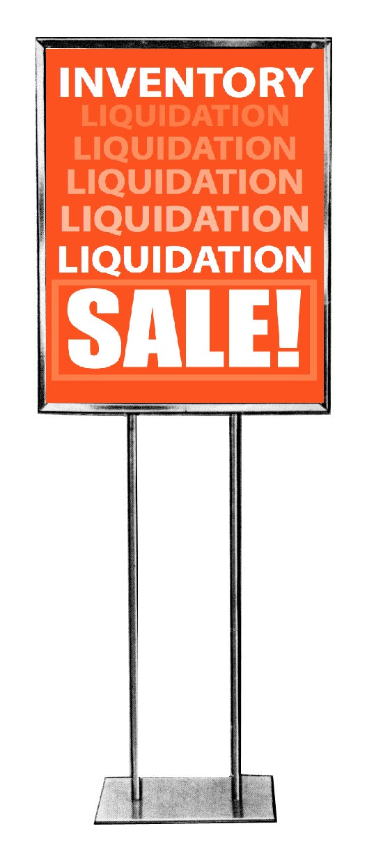 Inventory Liquidation Sale Floor Stand Stanchion Signs-22"x28 ...