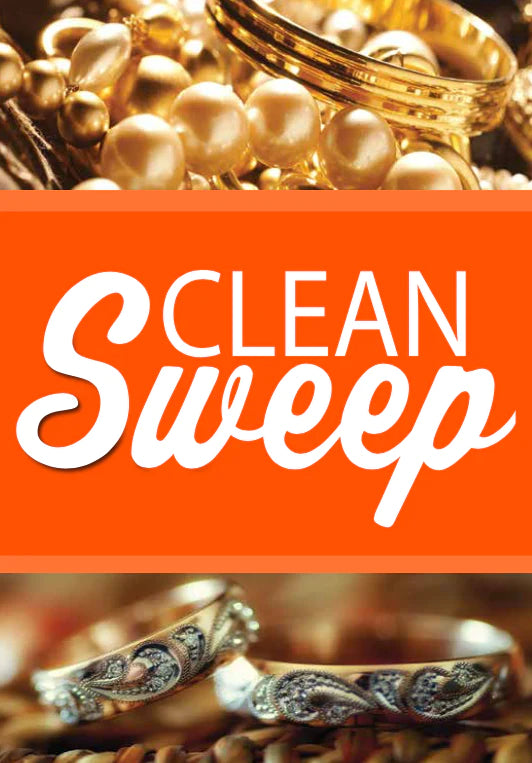 Jewelry Store-Clean Sweep Sale Sign-22" W x 28" H — screengemsinc