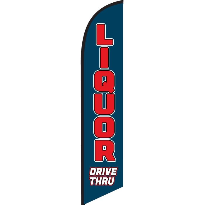 Liquor Drive Thru Feather Flag Kit — screengemsinc