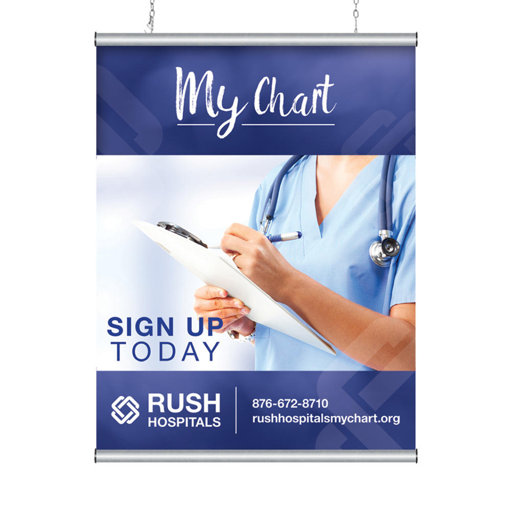 Hanging Poster or Banner Snap Sign Holder Kit-24" — screengemsinc