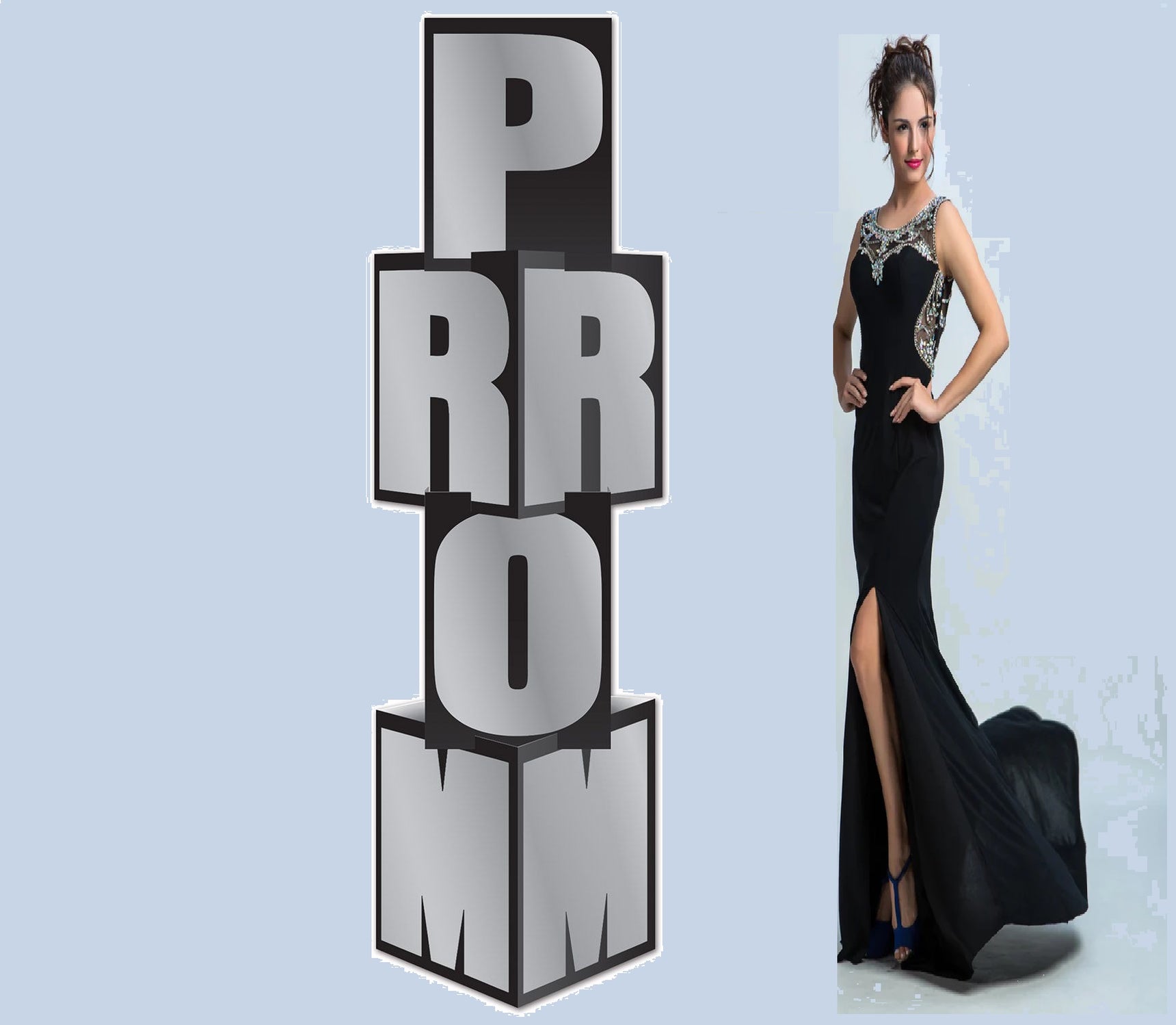 School Prom Column Photo Prop-Silver — screengemsinc