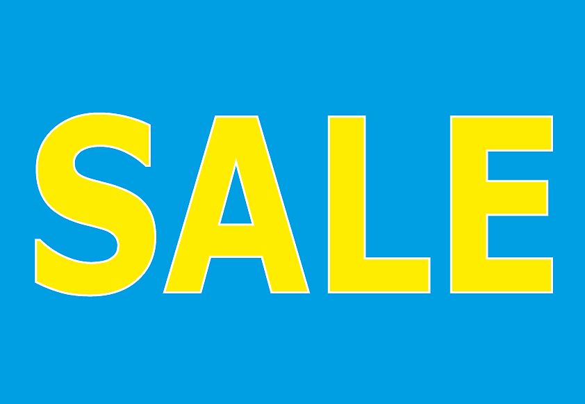 Sale Shelf Sign-Price Cards- Yellow & Blue-10 signs — screengemsinc