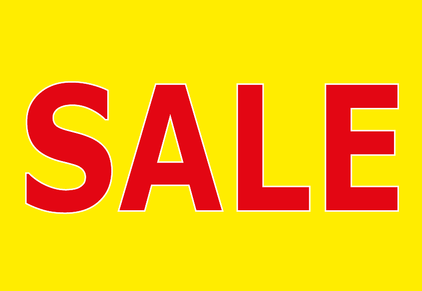 Sale Shelf Sign-Price Cards- Yellow & Red-10 signs — screengemsinc