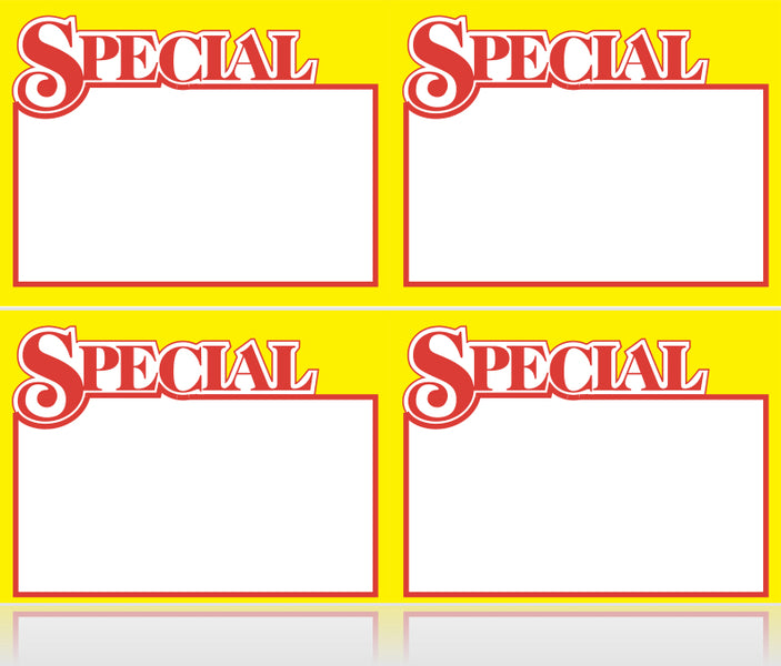 Special Shelf Signs 4 UP Laser Compatible-400 price signs — screengemsinc