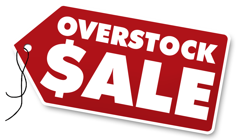 Overstock Sale Window Signs Poster-48" W x 36" H — screengemsinc