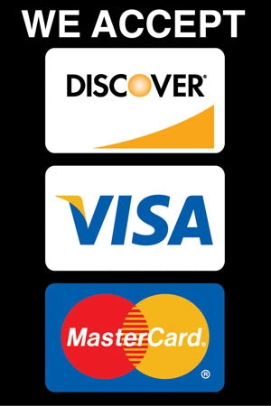 We Accept Credit Cards Window Sign Posters-11x17- 4 pieces — screengemsinc