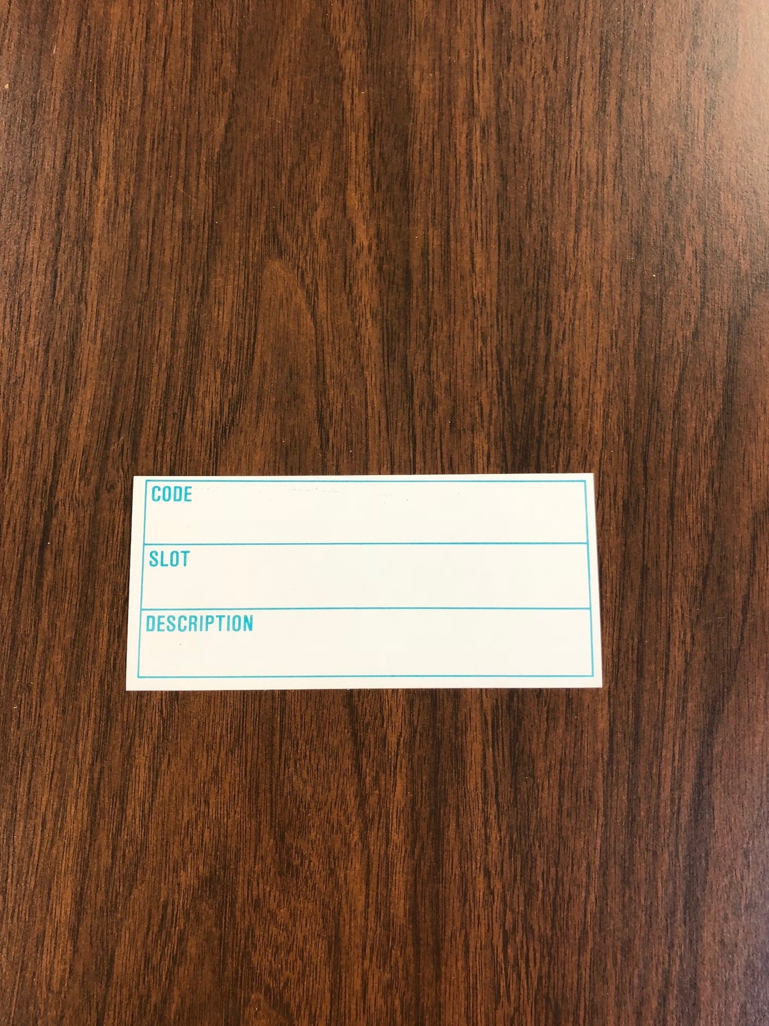 Warehouse Slot Tags — screengemsinc