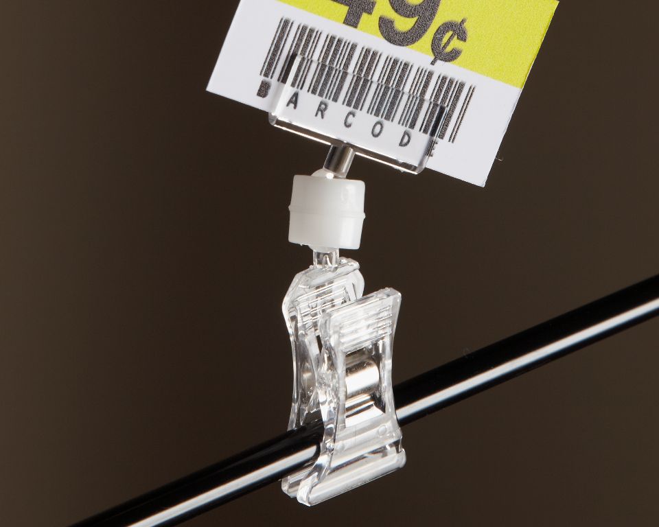 Clear Plastic Small Clip On Signholder - 2 3/4"H — screengemsinc