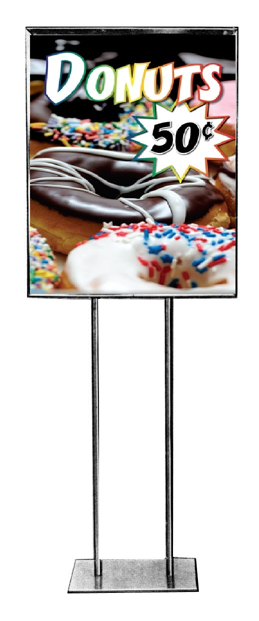 Donuts Floor Stand Stanchion Signs-22" W x 28" H — screengemsinc
