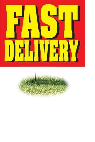 Fast Delivery Retail Lawn Sign-24"W x 18"H — screengemsinc