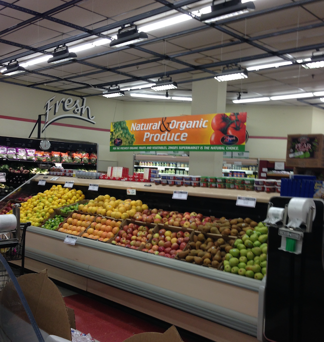 Economical Produce Hanging Signs Ceiling Danglers- Custom Printed ...