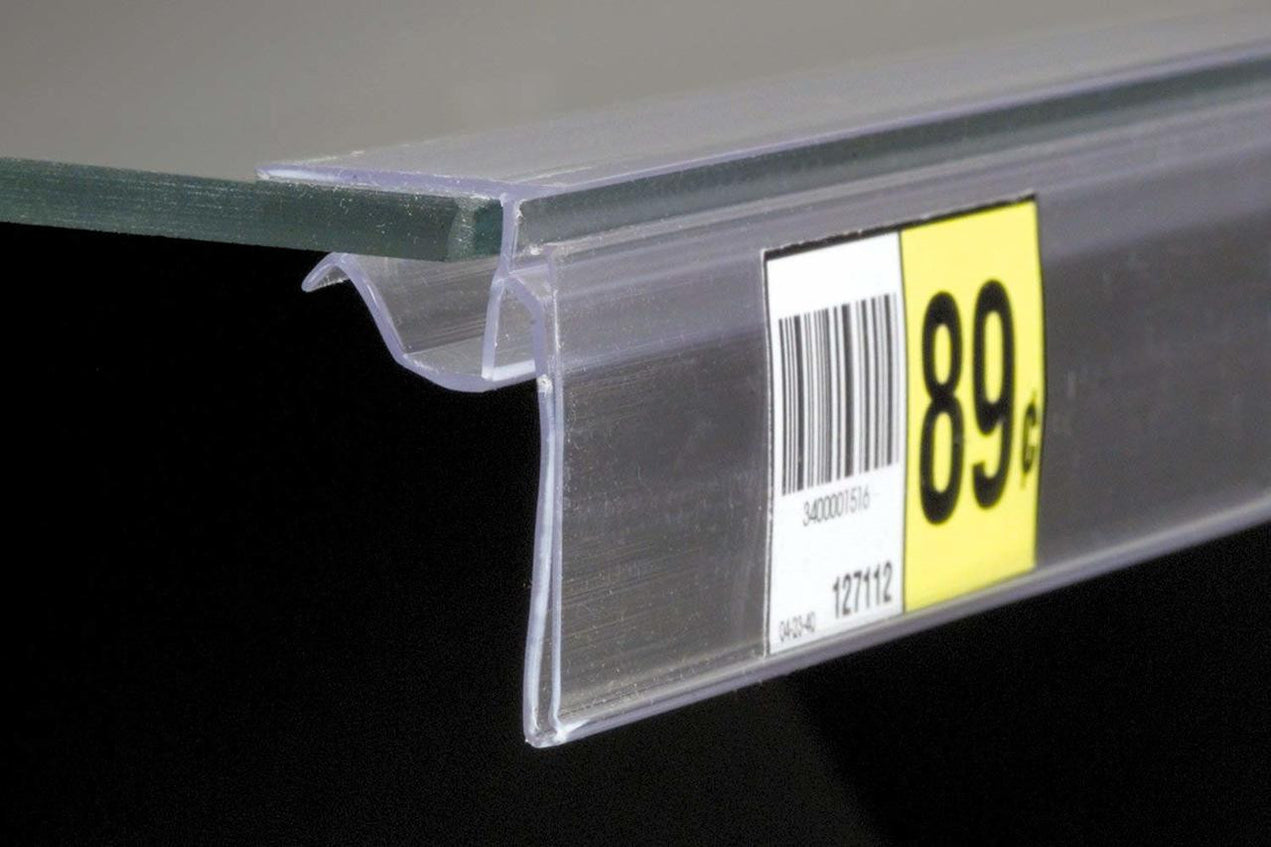 Price Tag Label Holder for Glass Shelving-50 per pack — screengemsinc